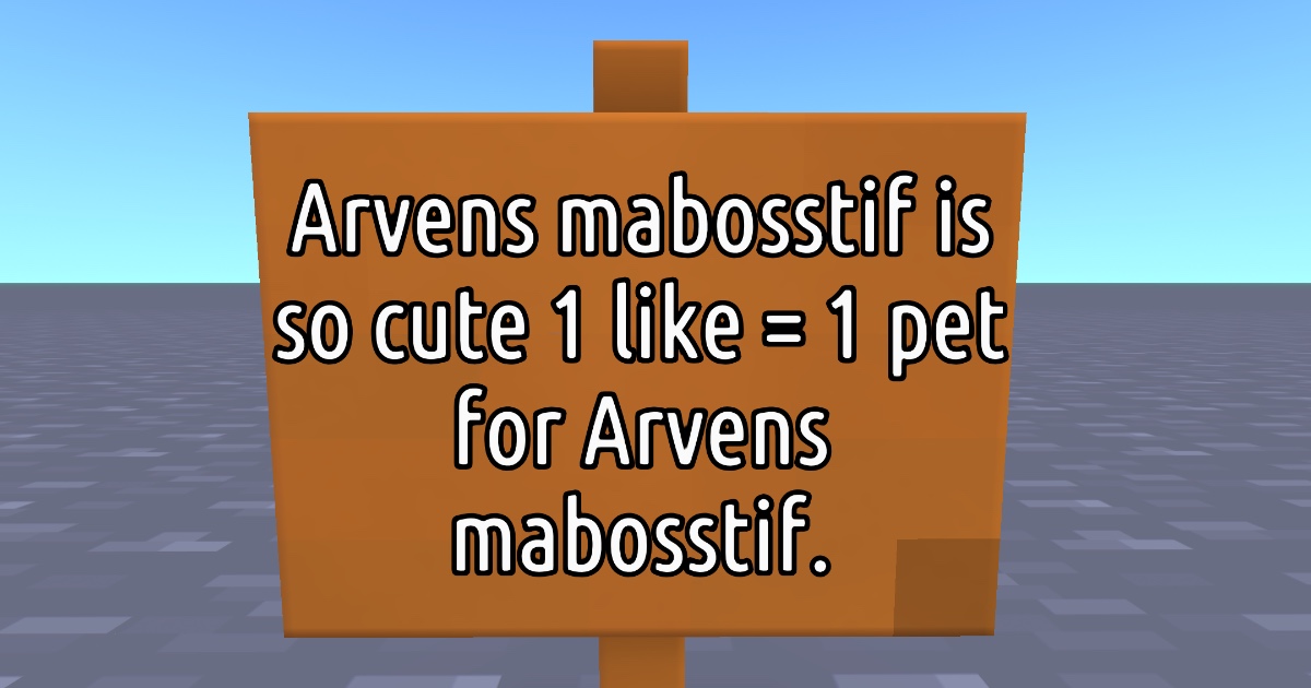 Arvens mabosstif is so cute | Worlds FRVR